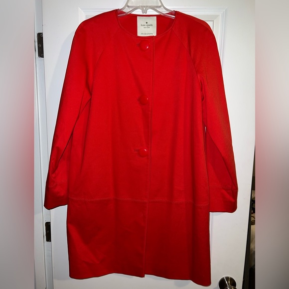 kate spade | Jackets & Coats | Kate Spade Trench Coat In Gorgeous Red ...